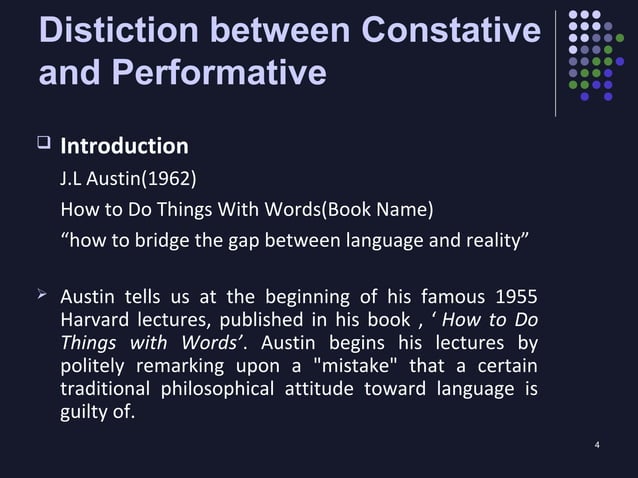Constatives & performatives | PPT
