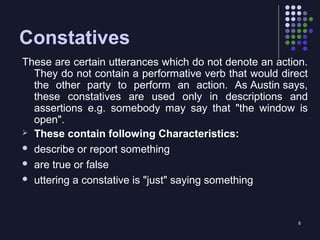 Constatives & performatives | PPT