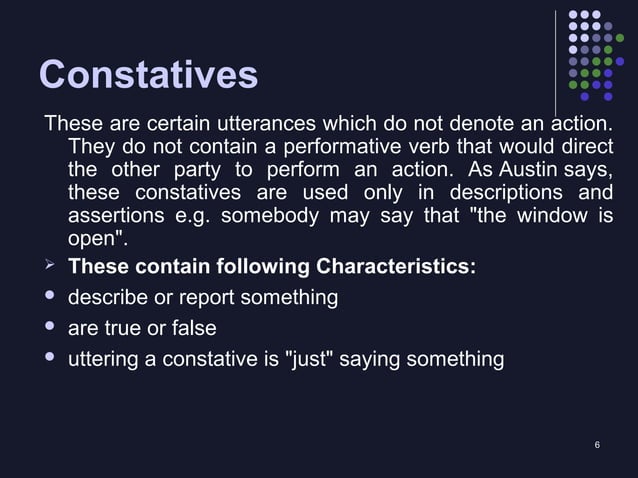 Constatives & performatives | PPT