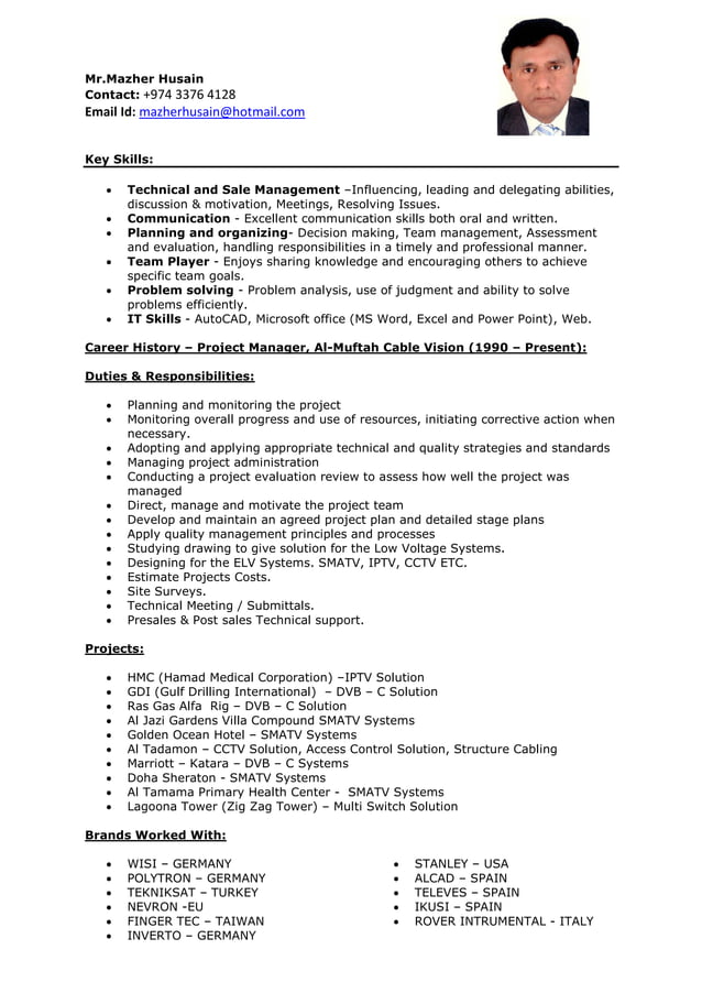 Mazher CV | PDF | Civil Engineering Industry | Industries