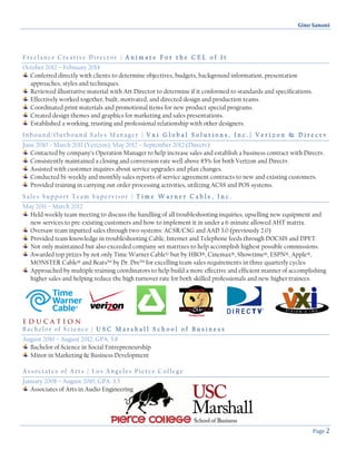 Resume (Gino Sanoni) [Updated] | PDF