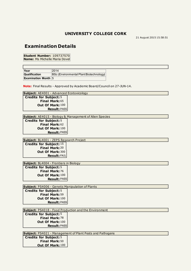 BSc Transcripts | PDF
