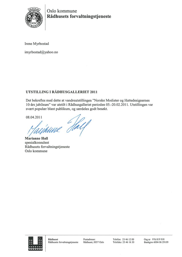 Attest Hodepryd og Øyenslyst 2011 fra Oslo Rådhus | PDF