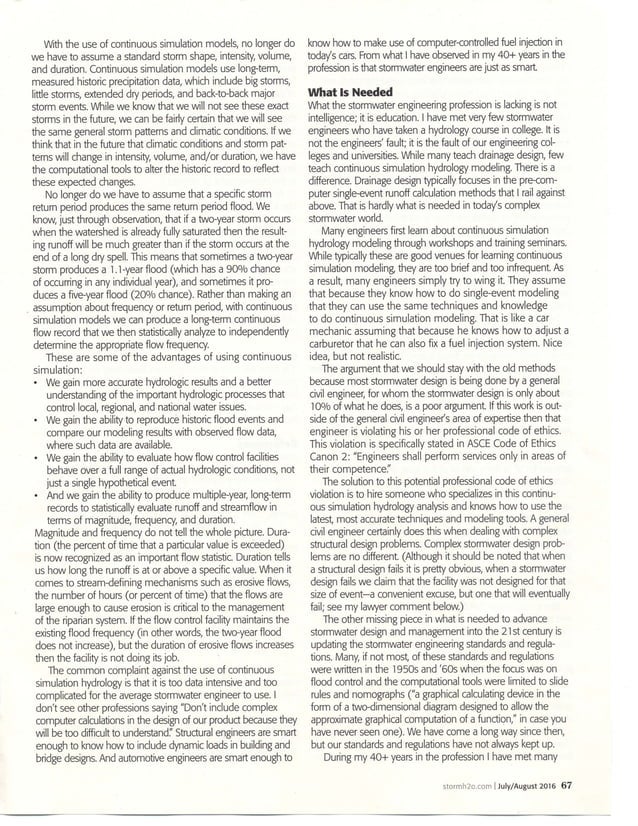 DUMBING DOWN HYDROLOGY Stormwater July 2016 | PDF