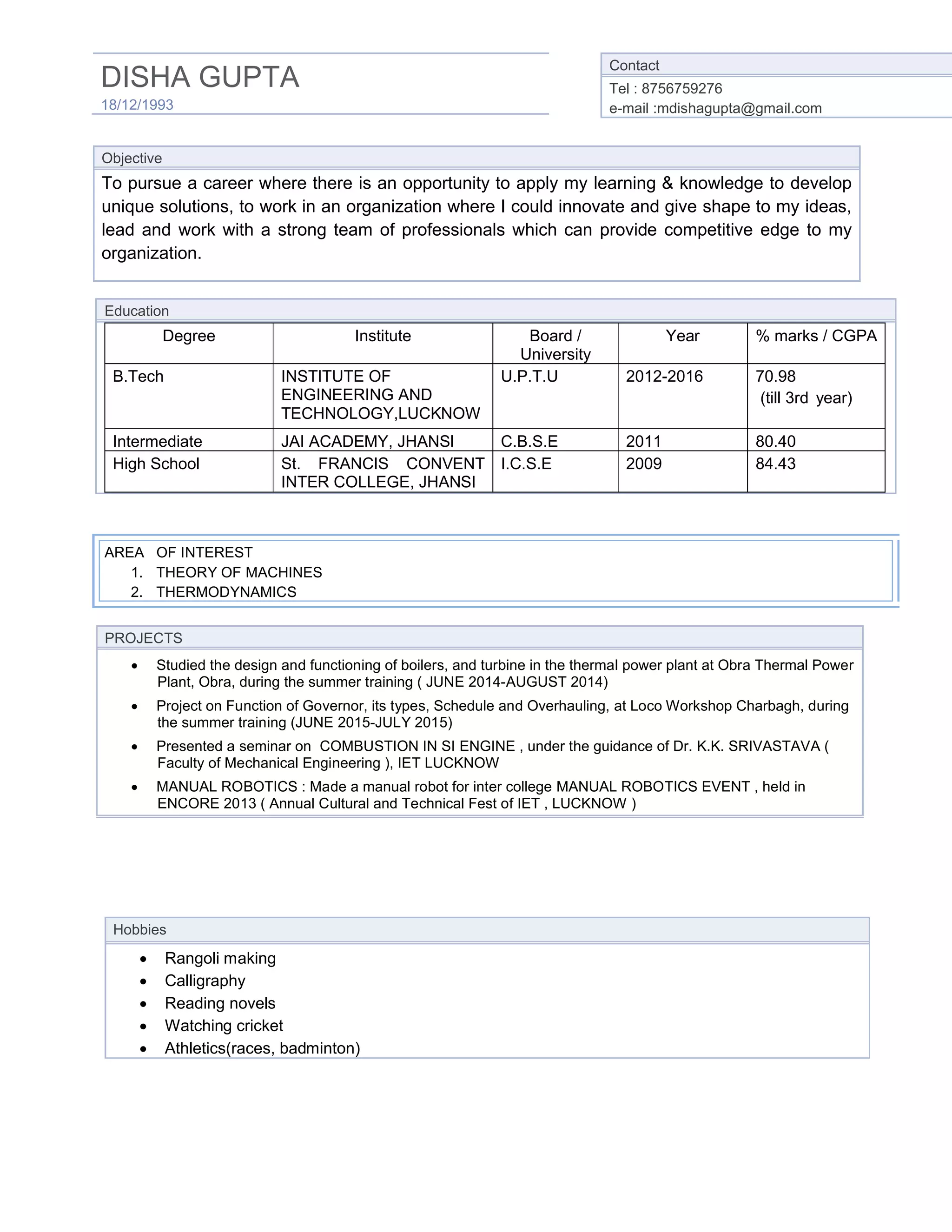 DISHA GUPTA CV | PDF DISHA GUPTA CV | PDF