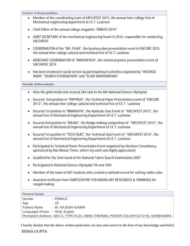 DISHA GUPTA CV | PDF DISHA GUPTA CV | PDF