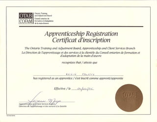 Apprenticeship Registration | PPT