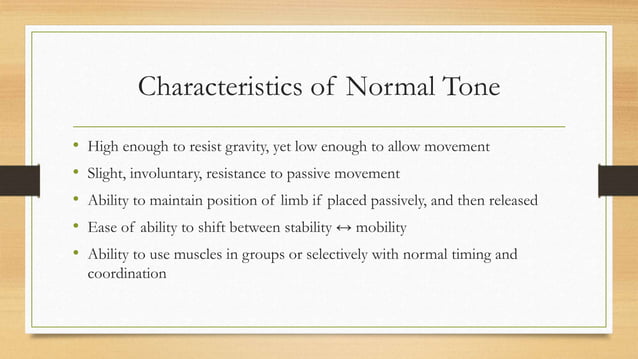 Tone Management | PPTX | Physical Therapy | Wellness