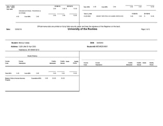 University of the Rockie Transcripts | PPT