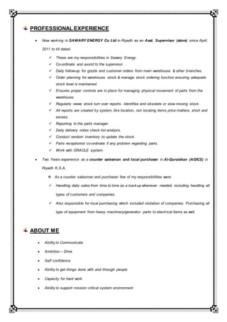 Saeed Akhtar CV | DOCX