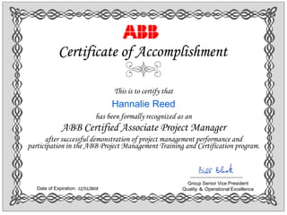 APM Certificate | PDF | Education