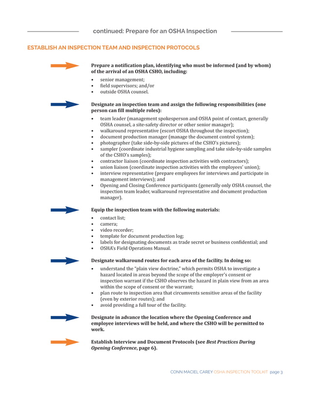 Conn Maciel - OSHA Inspection Toolkit | PDF