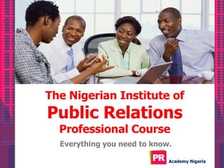 Everything to know about The Nigerian PR Professional Certitification | PPT