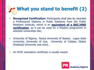 Everything to know about The Nigerian PR Professional Certitification | PPT
