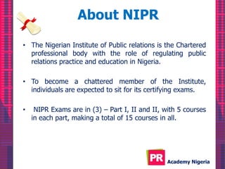 Everything to know about The Nigerian PR Professional Certitification | PPT