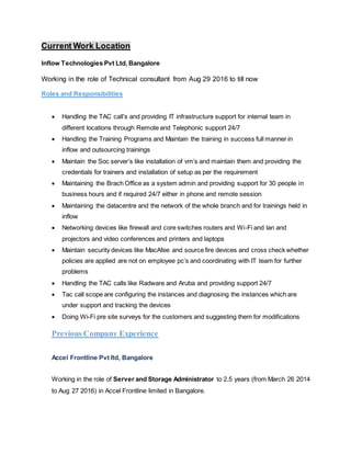 hemanth resume latest | DOCX | IT and Internet Support | Internet