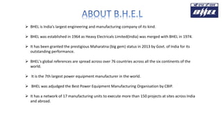 BHEL TRAINING PPT | PPTX