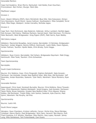 Winter '08: Boys Basketball - ( Cape Cod Times) | PDF