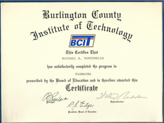 BCIT Plumbing Certificate | PDF