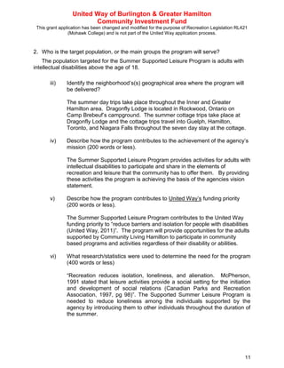 CLH UNITED WAY Grant Application | PDF