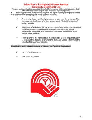 CLH UNITED WAY Grant Application | PDF