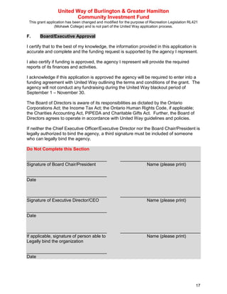 CLH UNITED WAY Grant Application | PDF