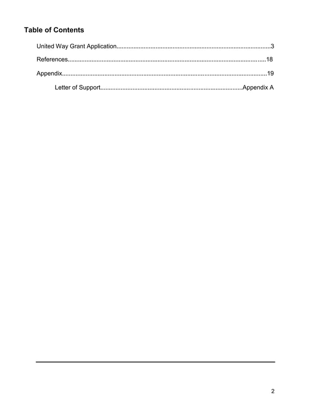 CLH UNITED WAY Grant Application | PDF