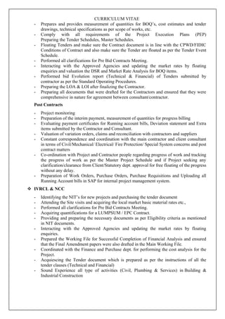 Brahma_CV_Pre_&_Post_Contracts_-_6 yrs_Exp | DOC | Civil Engineering ...