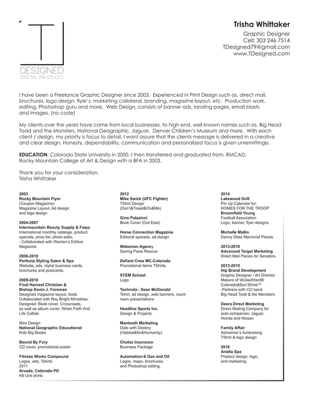 Trisha Whittaker Resume 2016-1.compressed | PDF