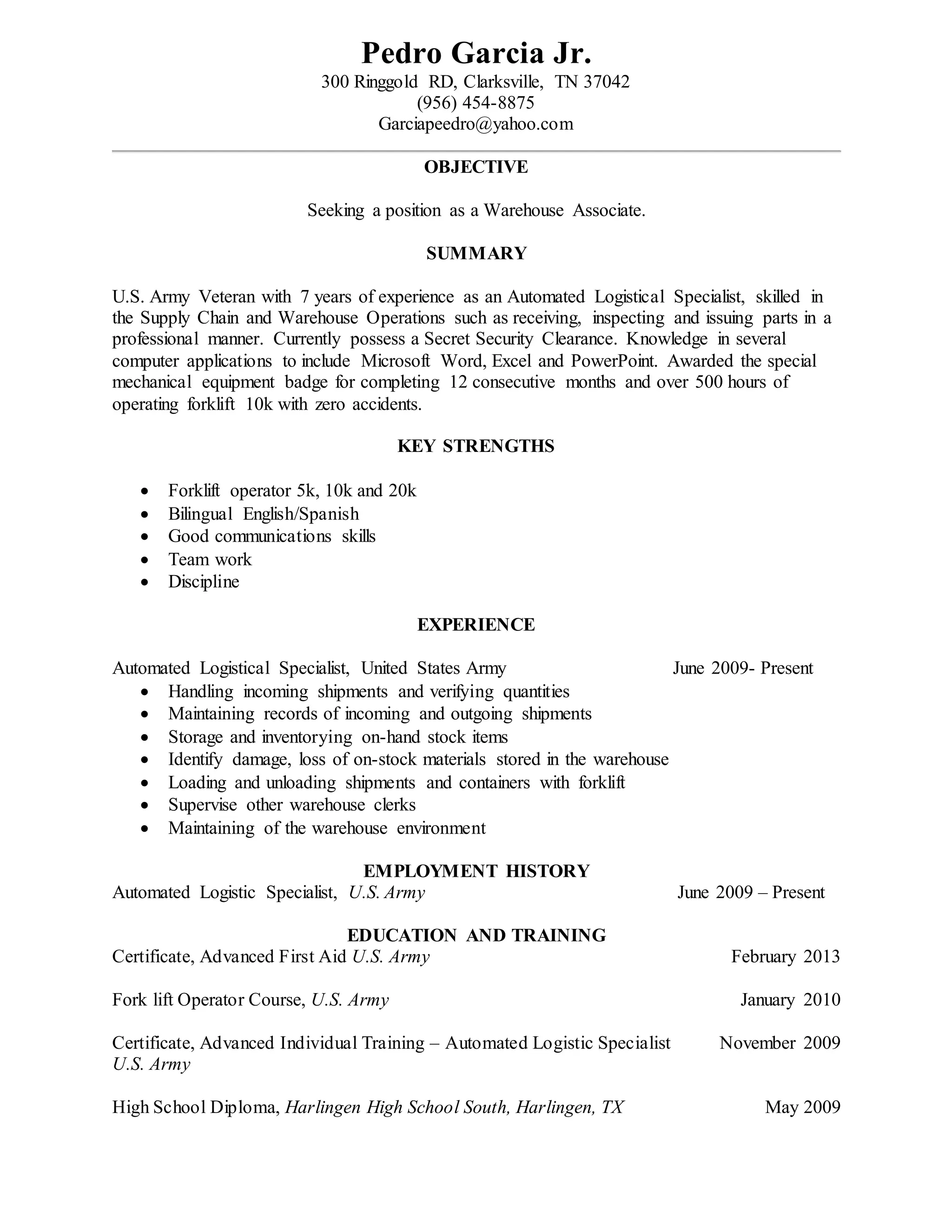 GARCIA Resume | DOCX