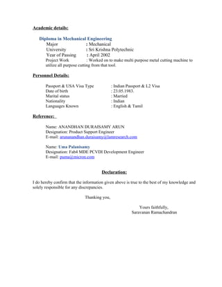 Sara Resume | PDF