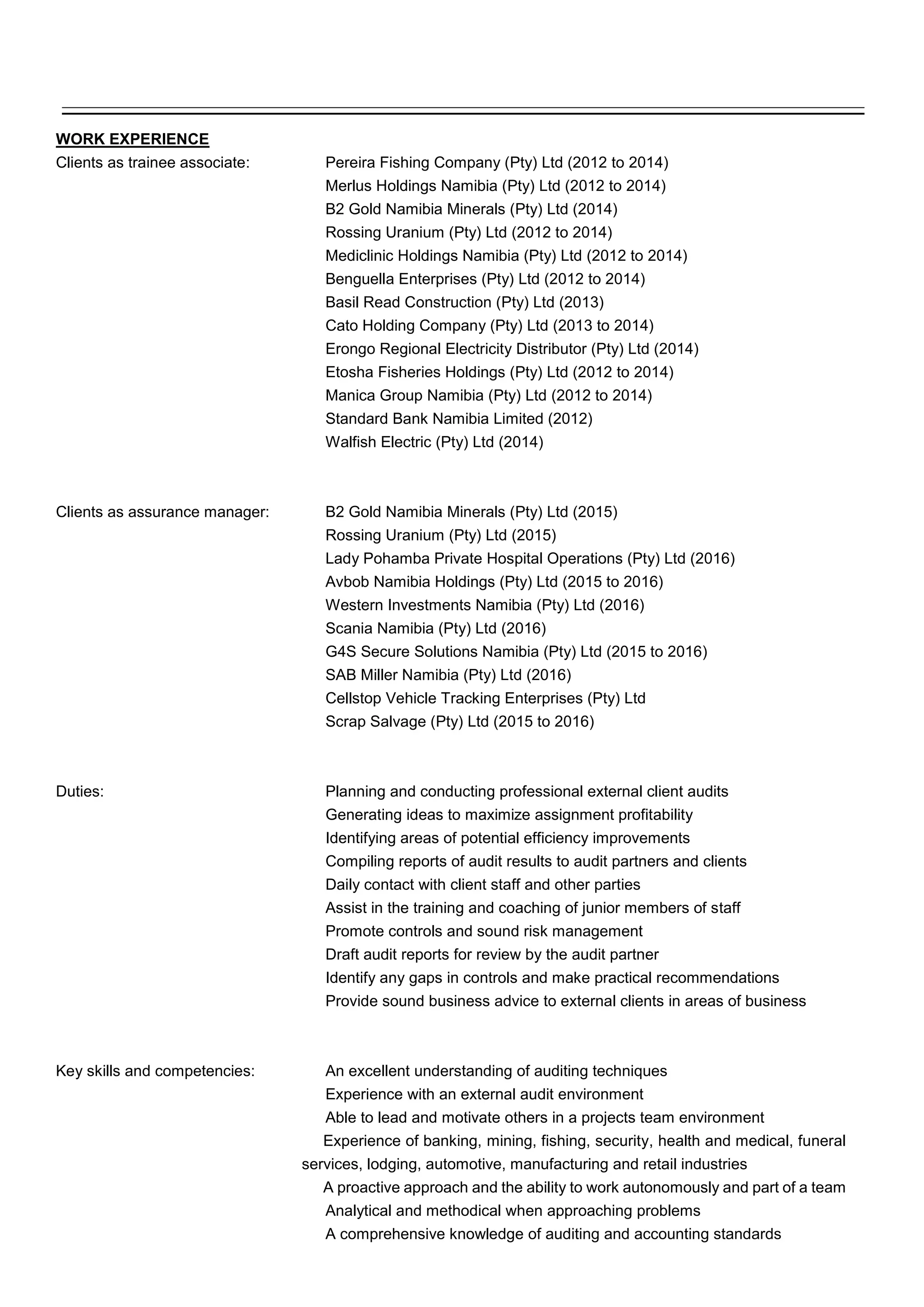Michelle Viviers CV | PDF