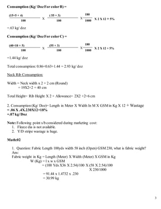 Garments Costing Method | DOCX