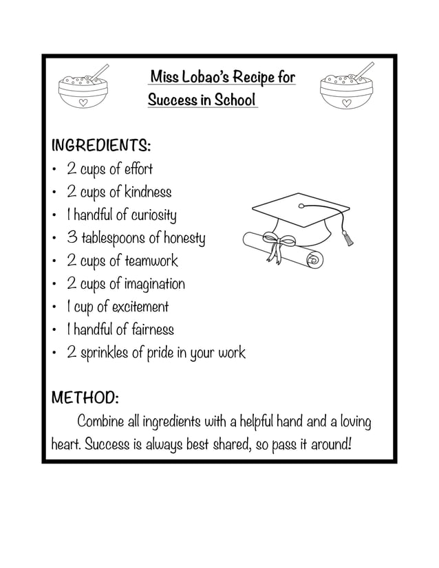 Recipe for success | PDF