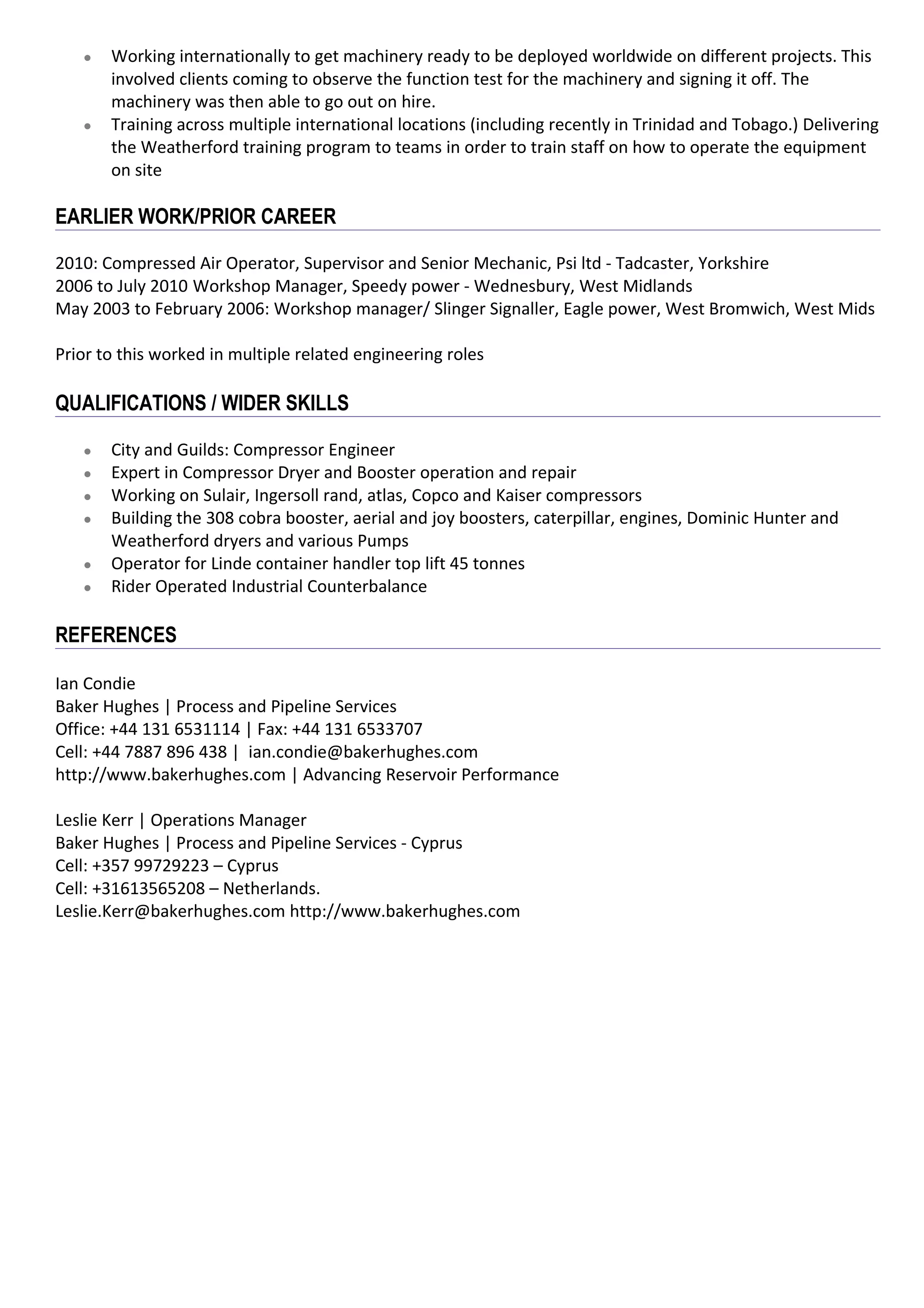 cv new MICHAEL PARRY (1) | PDF