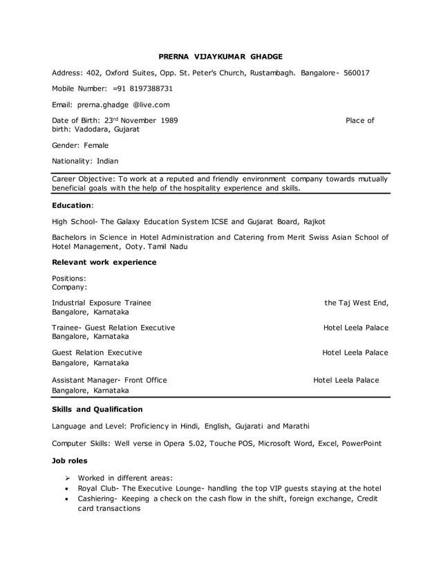 Prerna Resume | PDF