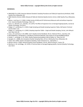 Better AOQ (and AOQL) Formulas | PDF