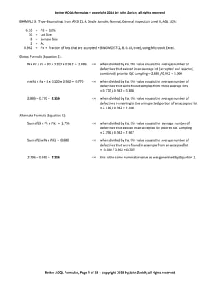 Better AOQ (and AOQL) Formulas | PDF