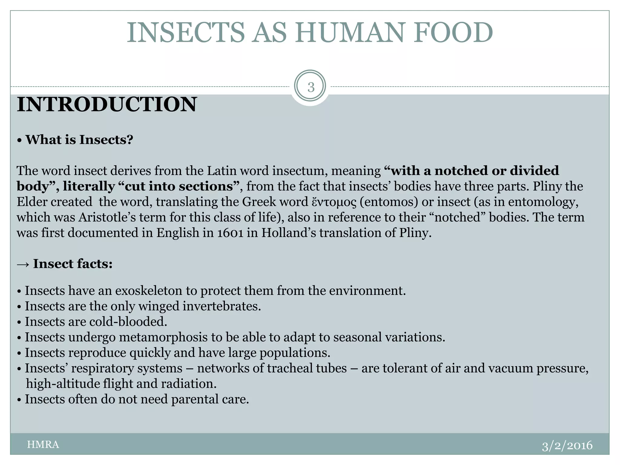 Insects as Human Food | PPTX