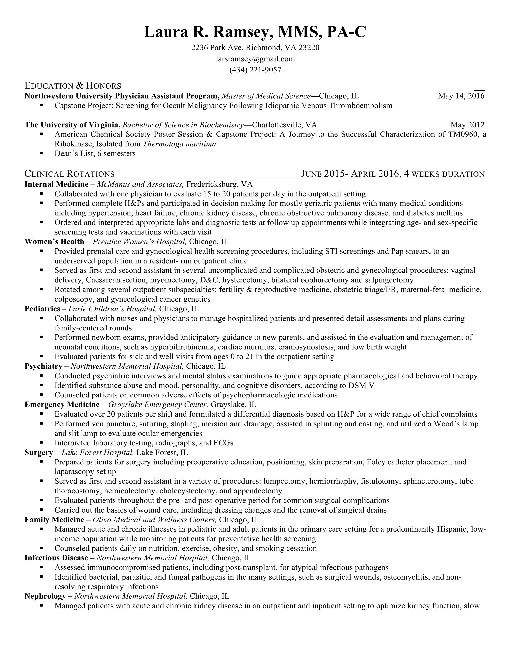 Laura R Ramsey Resume 2016 (5) | PDF