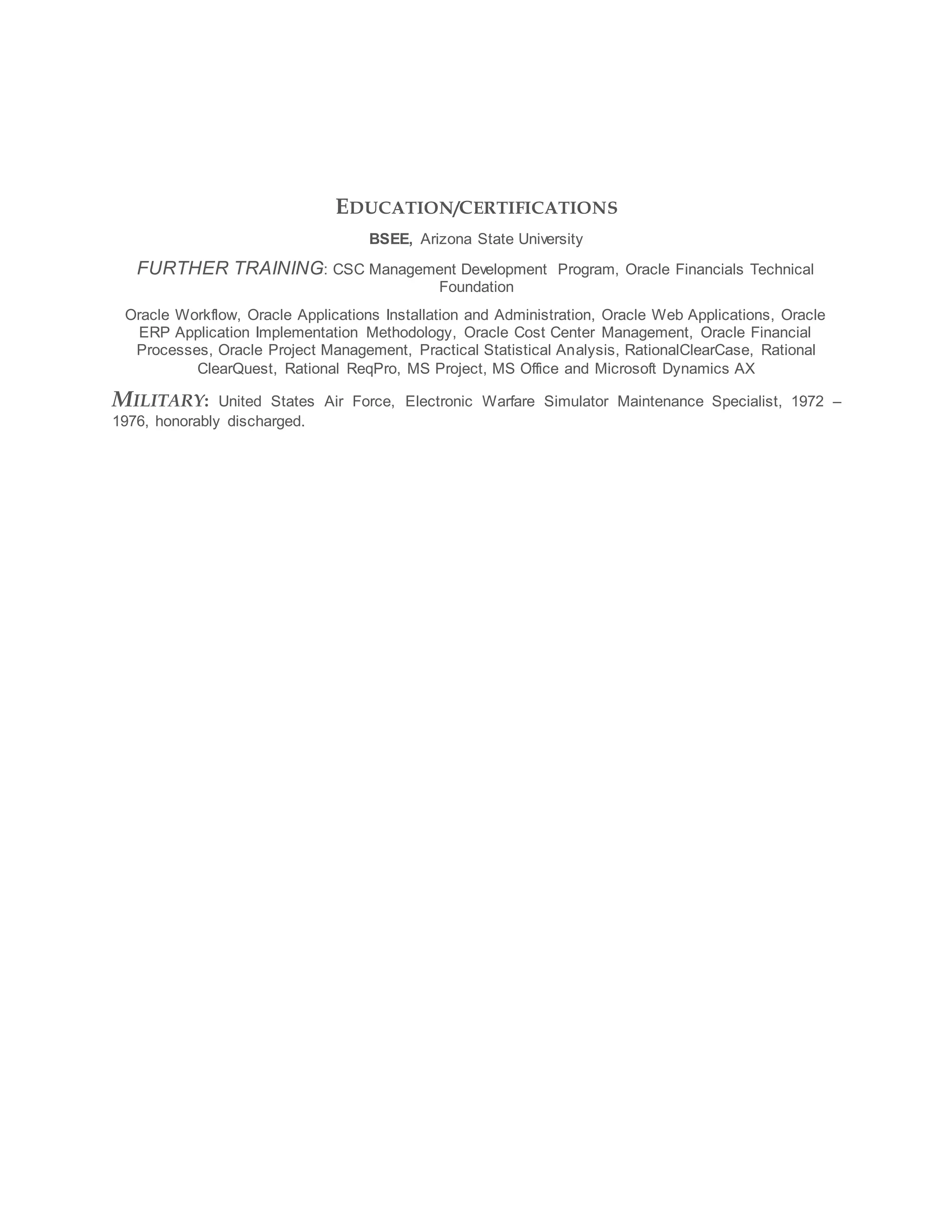 Resume 01-2015 | PDF