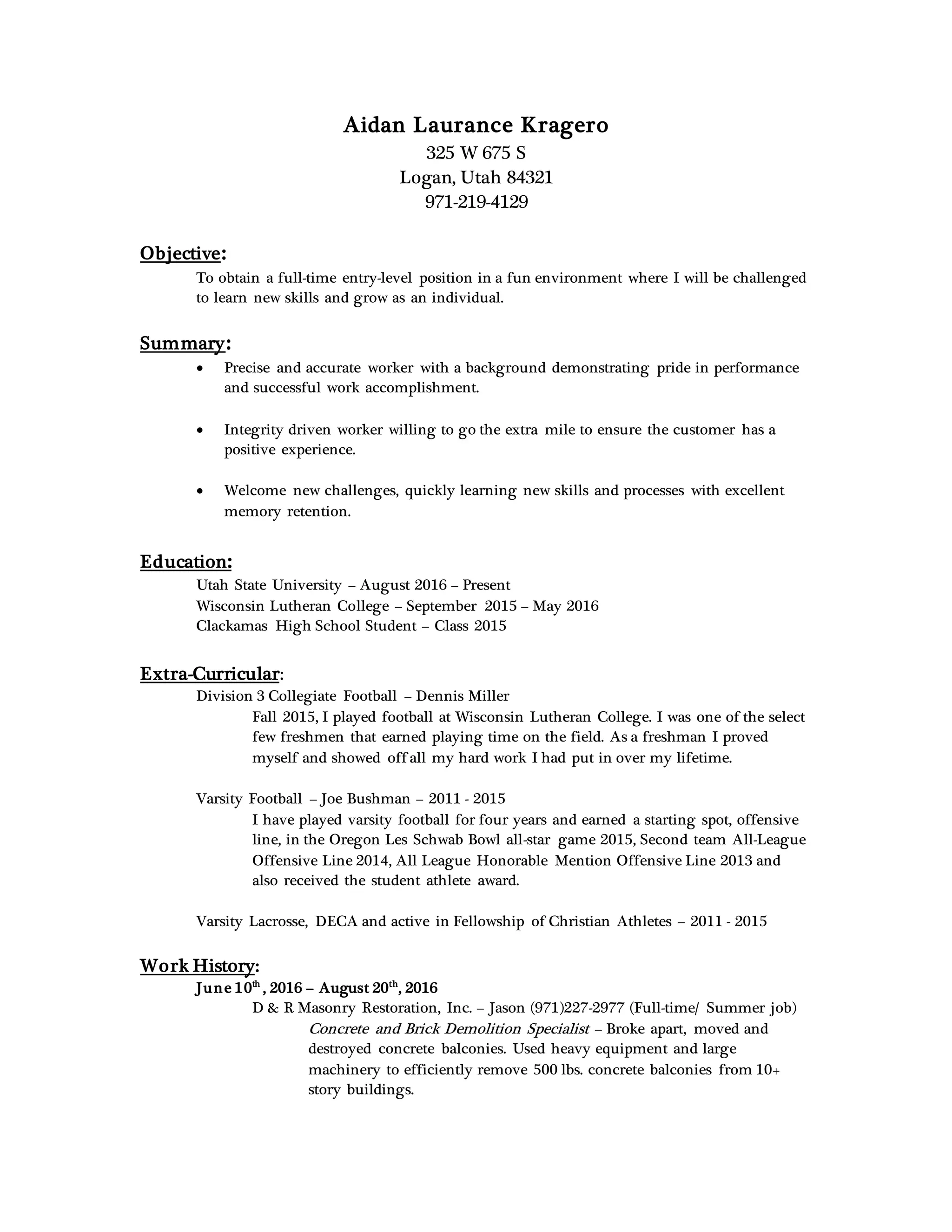 Aidan's resume revised 3.0 | DOCX