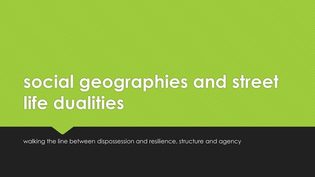 3 Street people - recap presentation for internal and SPUD use | PPT