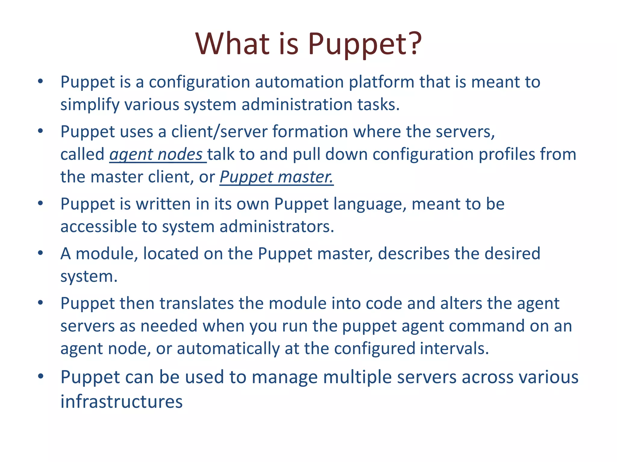 Installaling Puppet Master and Agent | PPT | Free Download