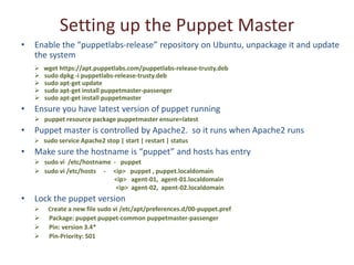 Installaling Puppet Master and Agent | PPT