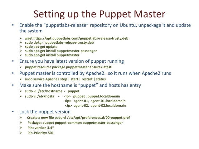 Installaling Puppet Master and Agent | PPT
