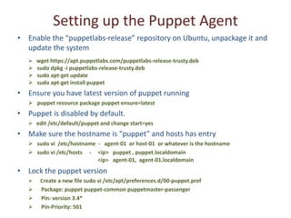 Installaling Puppet Master and Agent | PPT