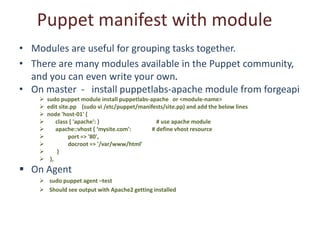 Installaling Puppet Master and Agent | PPT
