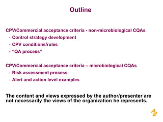 CPV Acceptance Criteria and Conditions SK09Aug16 | PPTX