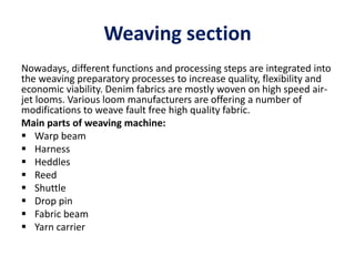 ABOUT RECENT DEVELOPMENT OF DENIM MANUFACTURING | PPTX